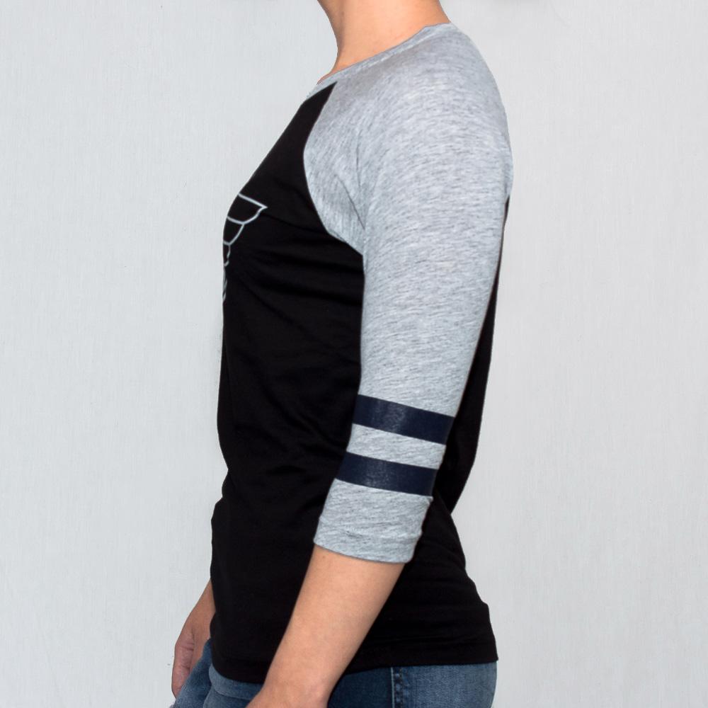 Playera manga rangla logo mujer – Bros Club