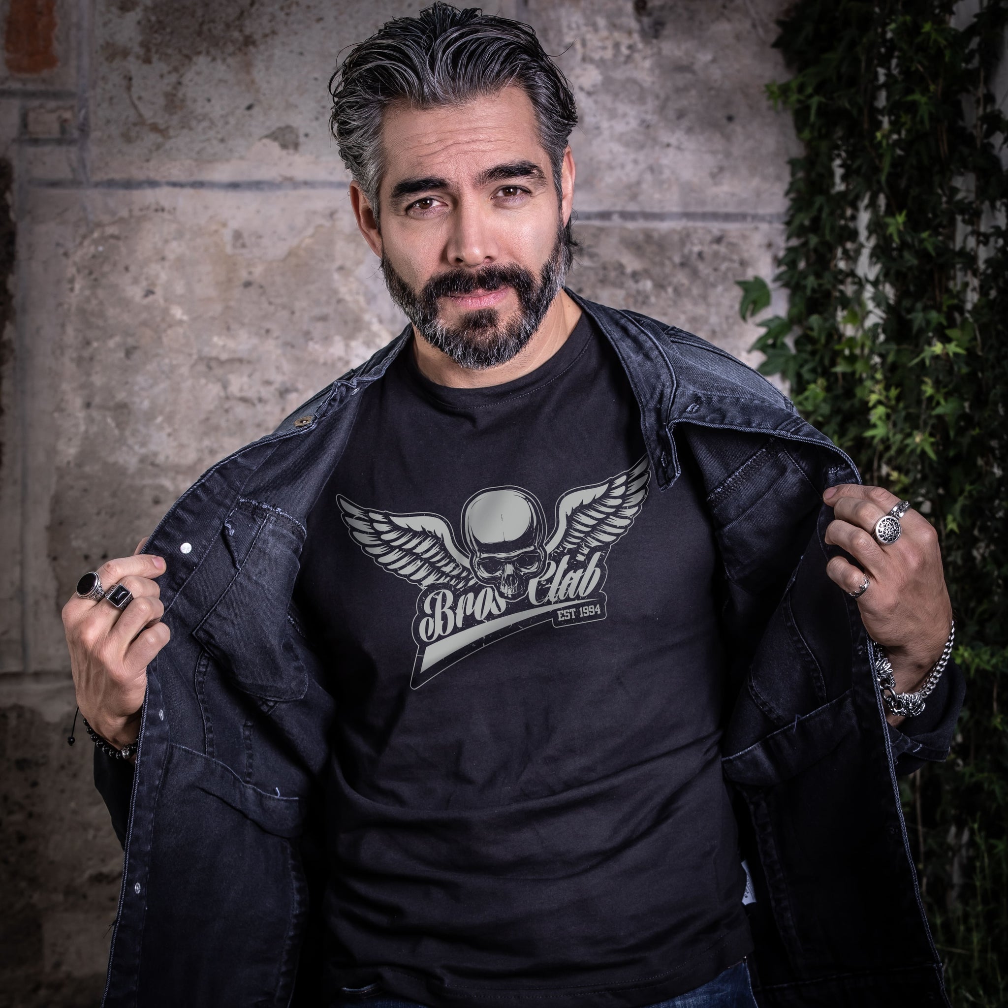 Playera hombre calaca Bros Club