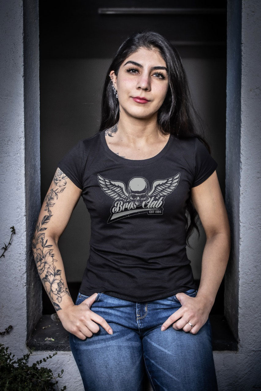 Playera para mujer calaca Bros Club