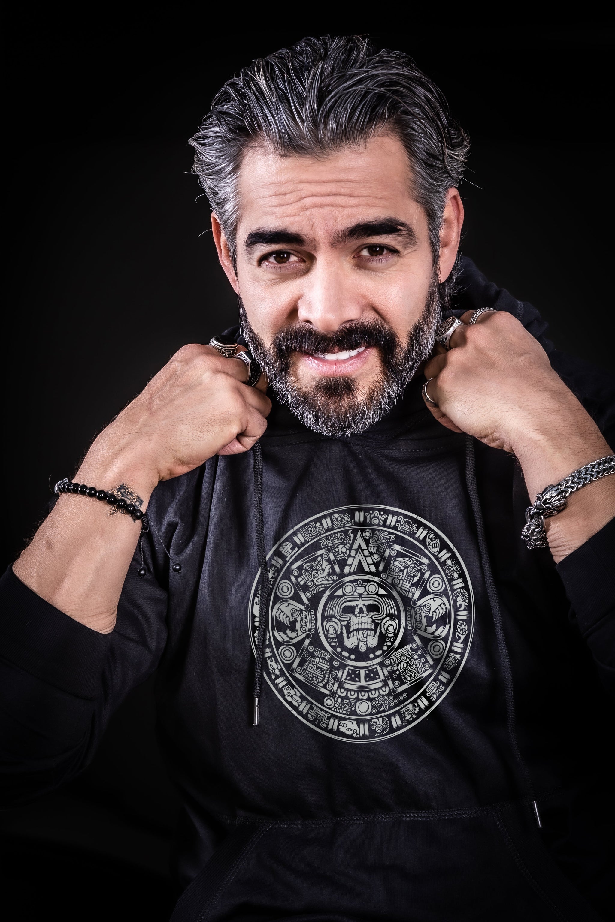 Sudadera negra unisex Piedra de Sol – Bros Club